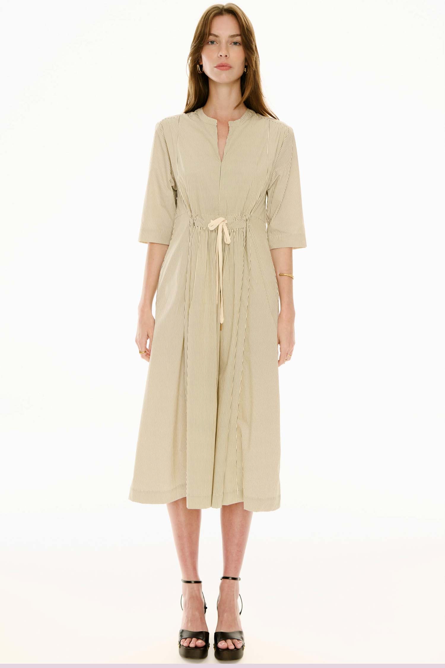 Fable Shirt Dress in Ivory Ink by POL – Frockaholics at Momento Dezigns