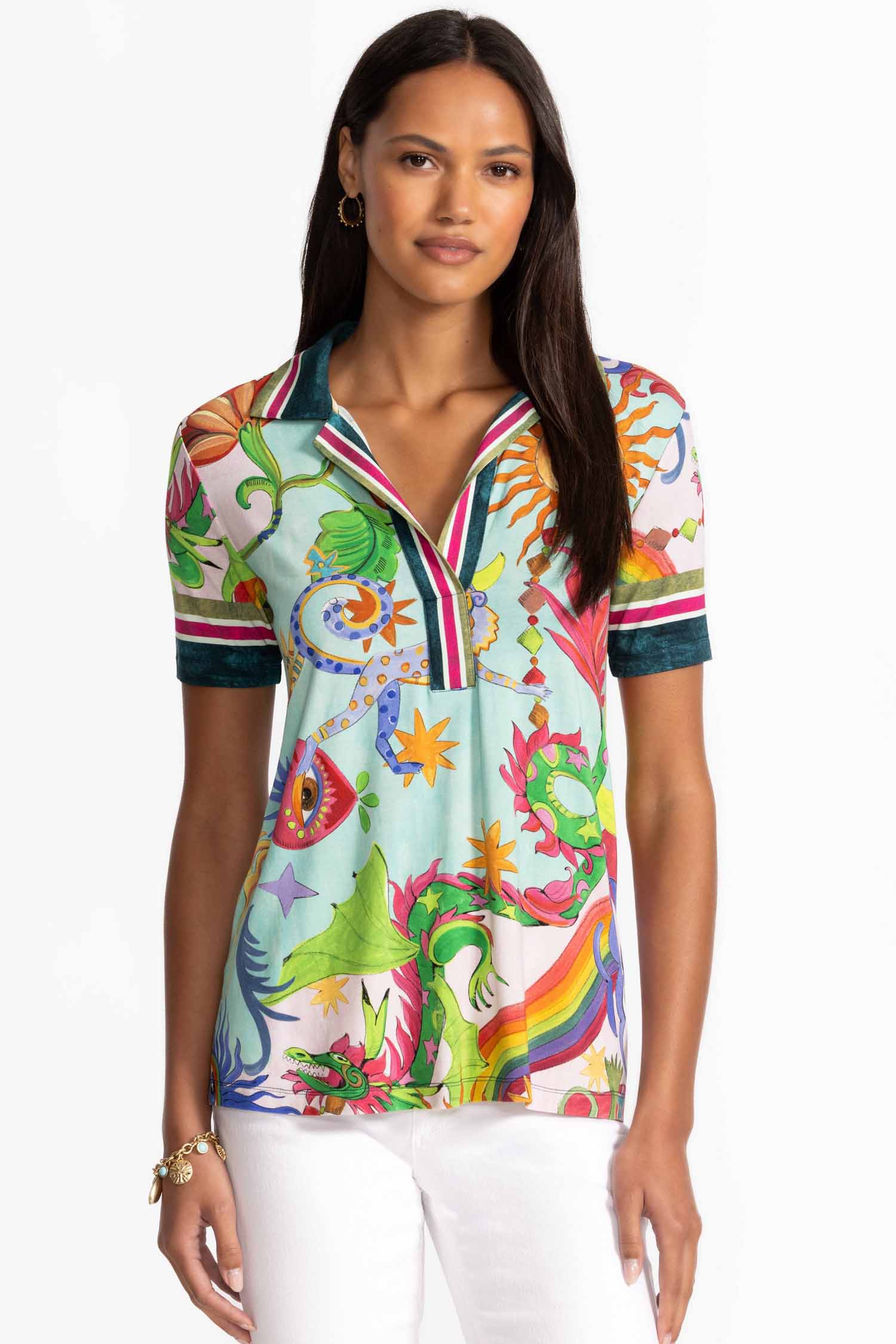 Kayla Janie Favorite SS Swing Polo by Johnny Was – Frockaholics at ...
