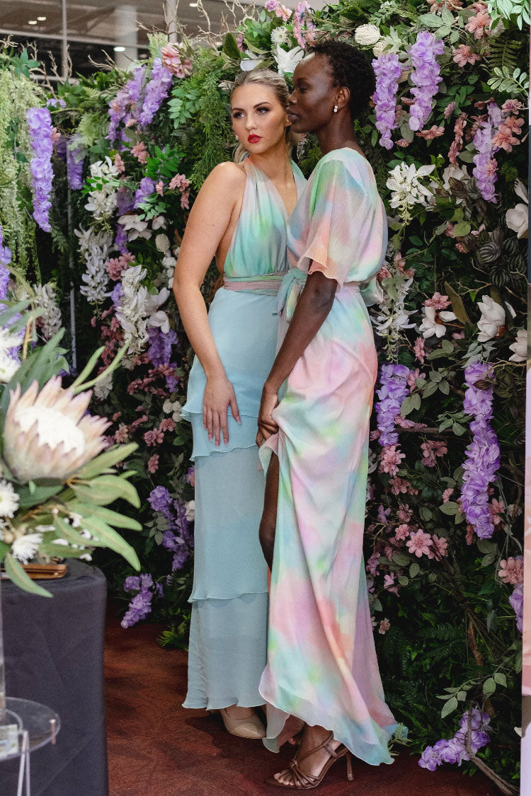 Saville Calipo Gown w Pink Lining | Chiffon by Lucy Laurita ...